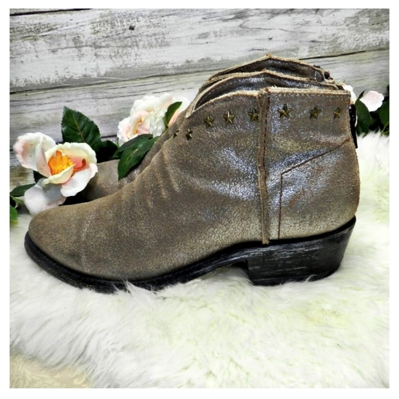 Old Gringo | Shoes | Old Gringo Pewter Star Leather Ankle Booties 65 ...